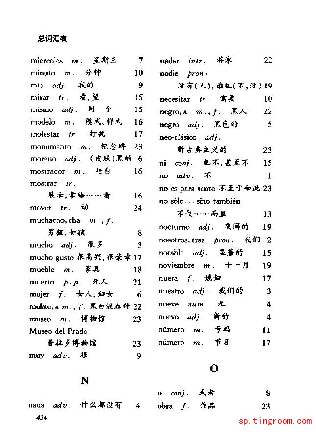 Español Moderno 总词汇表 13_Español Moderno Book_西班牙语语法_西班牙语_学习网