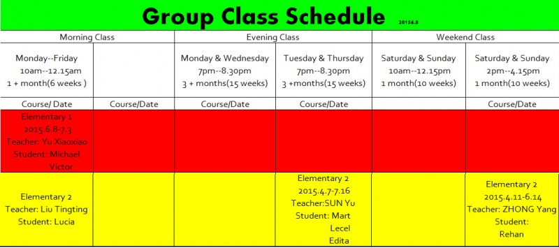 Group Class Schedule_Dialogue_Spoken Chinese__Learning Mandarin Chinese ...