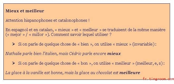 Mieux vs meilleur_法语常用词辨析_法语词汇_法语_学习网